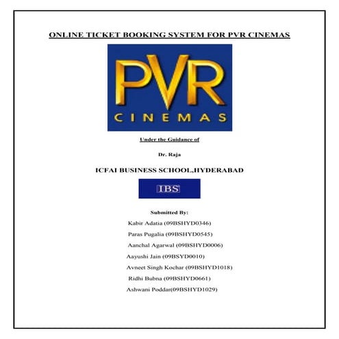 Qa 00501--online ticket-booking_pvr_cinemas | DOCX | Databases | Computer Software and Applications