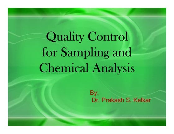 Quality Control in Laboratory | PPT