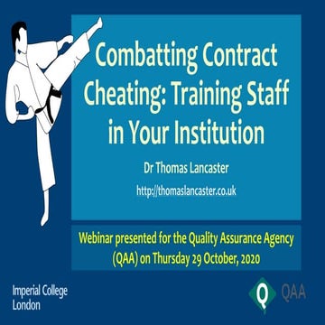 Combatting Contract Cheating: Training Staff in Your Institution ...