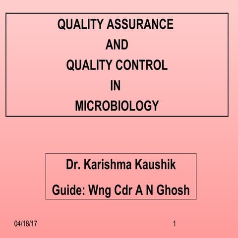 quality assurance and quality control | PPT