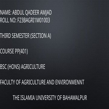 Presentation About Crop Production Pptx