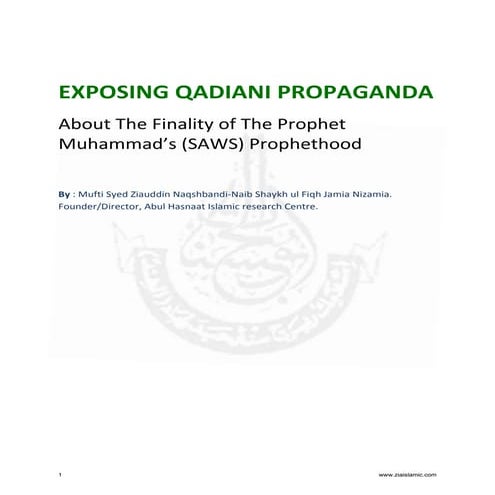EXPOSING QADIANI PROPAGANDA | PDF