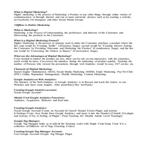 Digital Marketing Important Questions and Answers. | DOCX