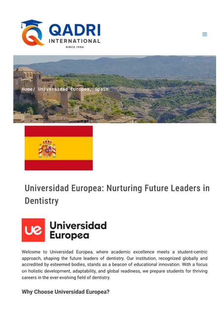 Study Abroad: Benefits of Enrolling at Universidad Europea | PDF