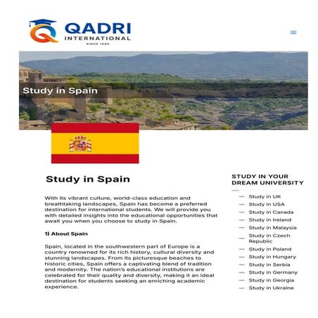 Discover Benefits of Study in Spain Abroad | PDF