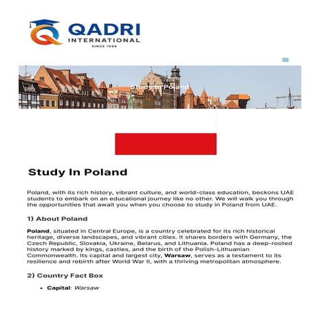 Study in Poland | Study Medicine in Poland | PDF
