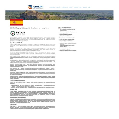 UCAM Catholic University of Murcia: Pursue Academic Excellence | PDF ...