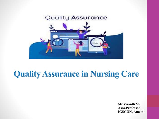 Quality assurance in healthcare | PPTX