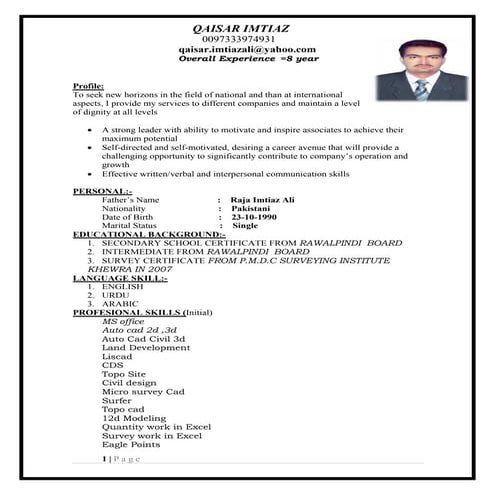 Qaisar cv | PDF