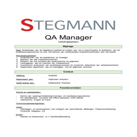 QA Manager | PDF