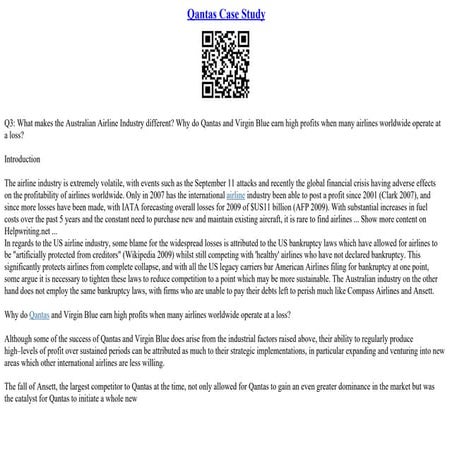 Qantas Case Study | PPT