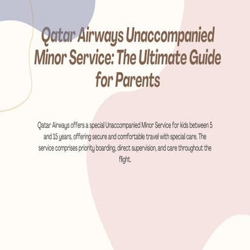 Air Canada Minor Policy | PDF