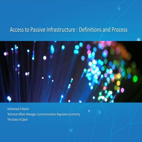 Access to Passive Telecom Infrastructure : Opportunities and Challenges ...