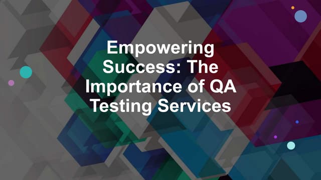 Software Testing Services Provider Companypptx