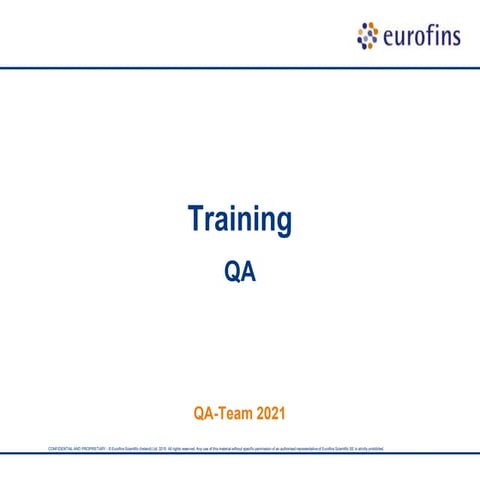 Qa training dec 2021 | PPT