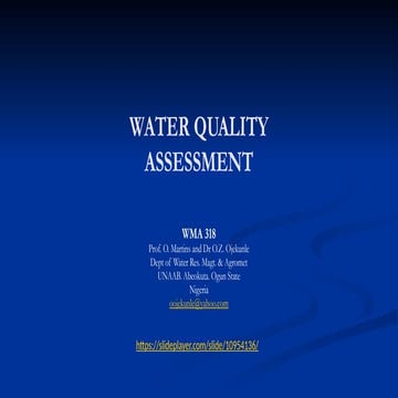 Qaulity of Water Assessment, 2021-02-26.pptx
