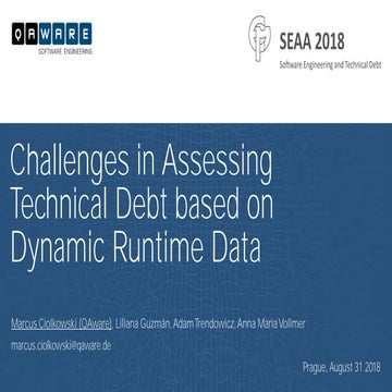 Challenges In Assessing Technical Debt Based On Dynamic Runtime Data Ppt 6646