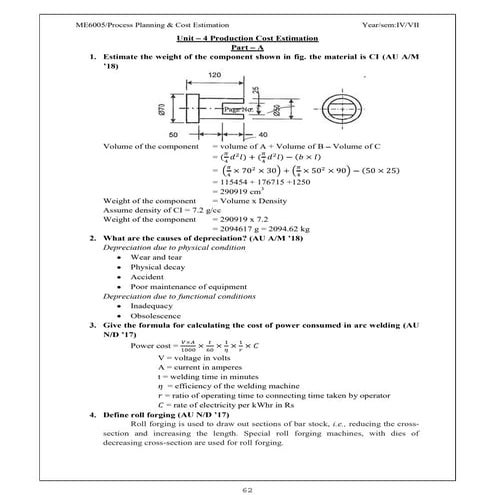 cost calculation on forging | PPTX