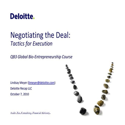 Negotiating the Deal | PDF
