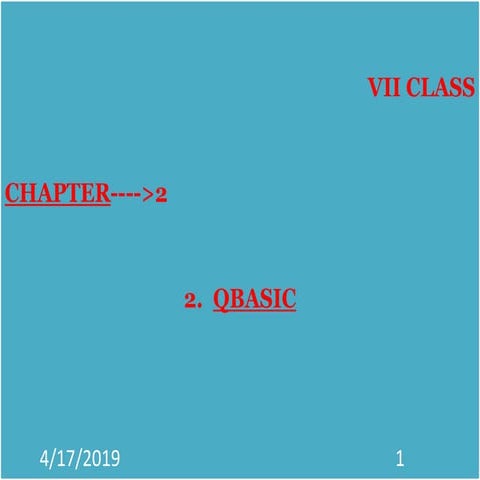 Qbasic Pptx Programming Languages Computing