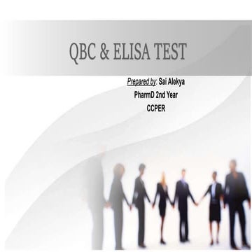QBC & ELISA Test | PPTX