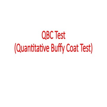 Qbc test | PPTX