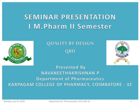 Quality by design in pharmaceutical development | PPT