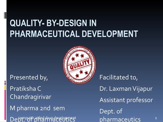 PHARMACEUTICAL PRODUCT DEVELOPMENT | PPT