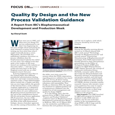 Qb d & new process validation guidance | PDF