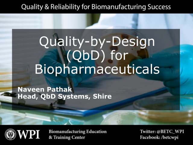 Quality By Design Presentation By Naveen Pathak Ppt
