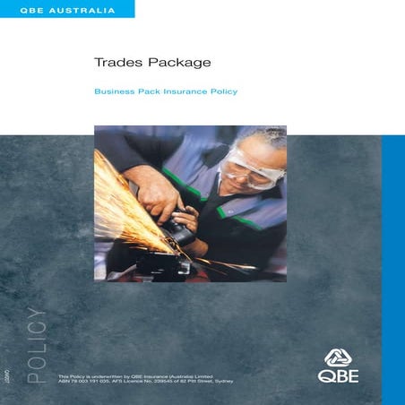 Qbe Trade Pack PDS | PDF