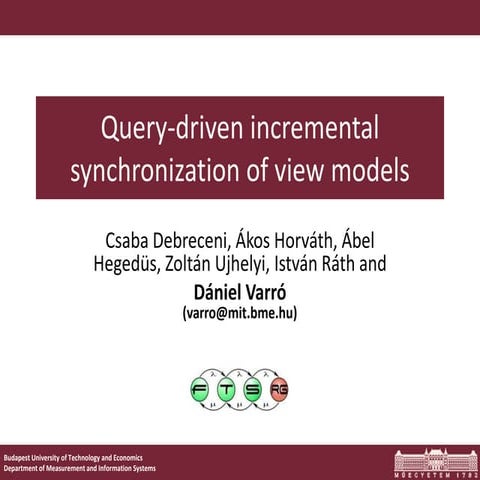 Query-Driven Incremental Synchronization of View Models | PPT