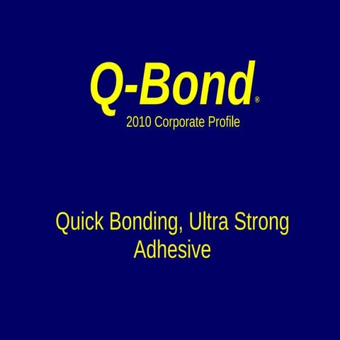 Q Bond Corporate Profile | PPT