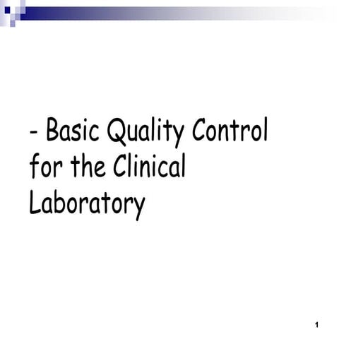 What is Quality control in detail material | PDF