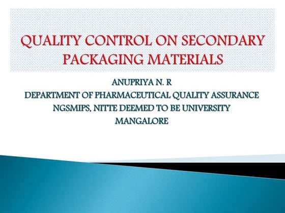 Quality control test of glass containers | PPT