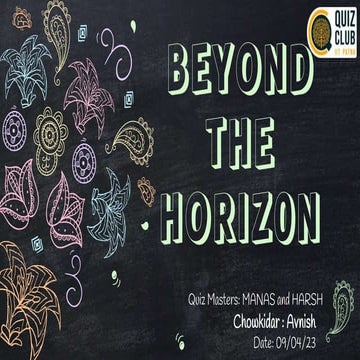QC101: Beyond The Horizon.pptx | Free Download