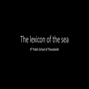 The lexicon of the sea | PPTX