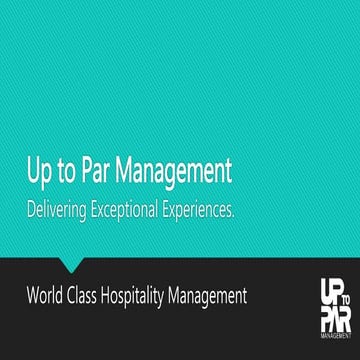 Up to Par Management Introduction | PPT