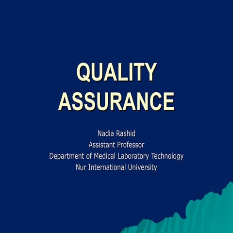 Quality control by Mam Nadia Punjab university | PPT