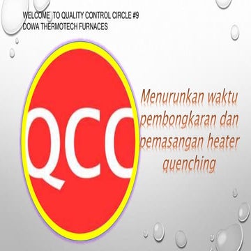 Contoh presentasi Quality Control Circle yang di ambil dari QCC Tempor ...