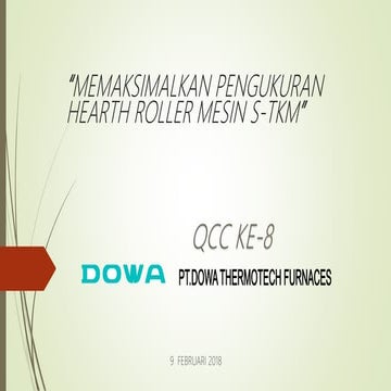 Contoh presentasi Quality Control Circle yang di ambil dari QCC Tempor ...