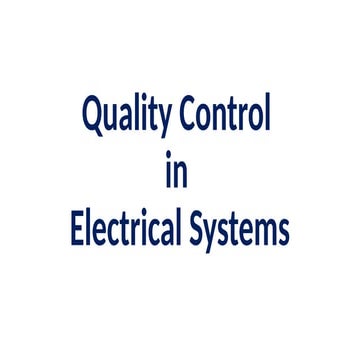 qa qc eelctrical slides and ndt explaination | PPTX