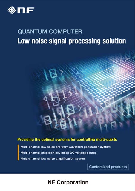 Quantum Computer Low Noise Signal Processing Solution Pdf