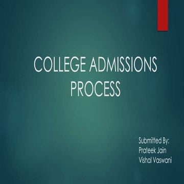 Qcl 14-v3 flow chart-college admission process-sdmimd_vishal vaswani | PPT