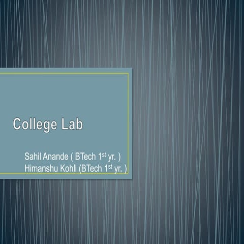 Registers in laboratory | PPTX