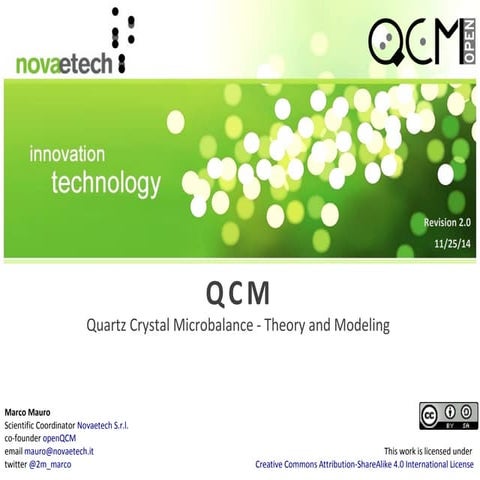Quartz Crystal Microbalance QCM - Theory and Modeling | ODP