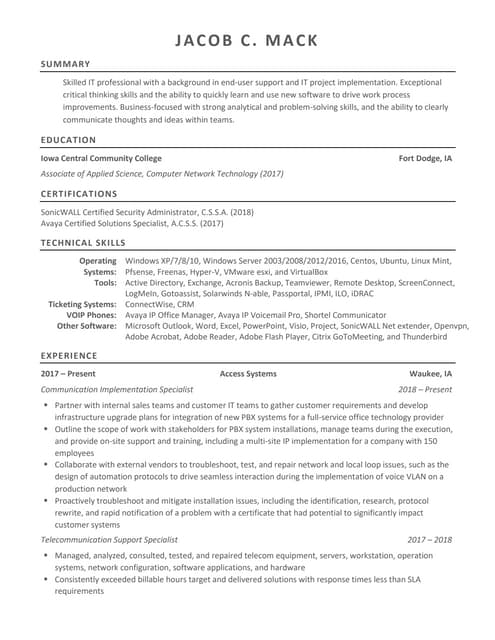 Alan Professional Resume Update | PDF