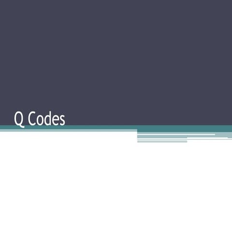 Q codes | PPTX | Telecommunications Industry | Industries
