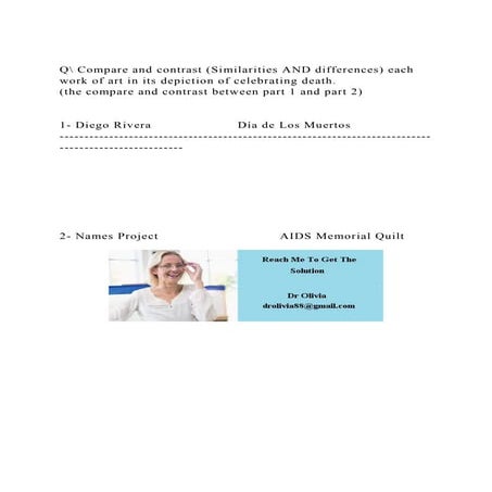 Q Compare and contrast (Similarities AND differences) each work o.docx