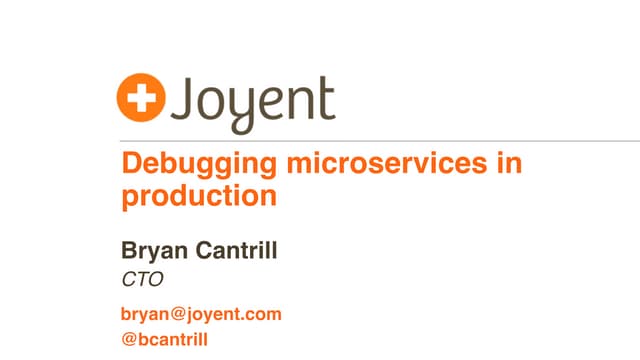 Debugging microservices in production | PPT Debugging microservices in production | PPT